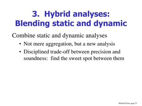 Ppt Static And Dynamic Analysis Synergy And Duality Powerpoint