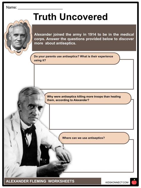 Alexander Fleming Worksheets And Facts Personal Life Career
