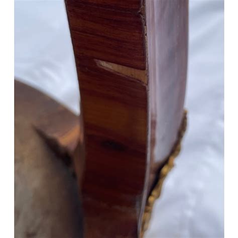 French Transitional Louis Xvxvi Style Oval Marquetry Side Table Chairish