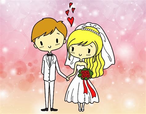 Dibujo de Novios muy enamorados pintado por en Dibujos net el día 09 07
