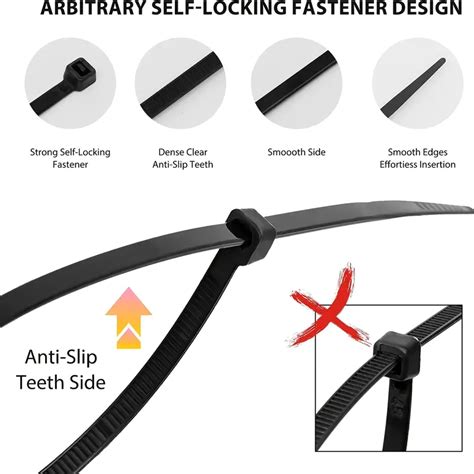 Self Locking Nylon Cable Ties Premium Plastic Wire Ties Temu