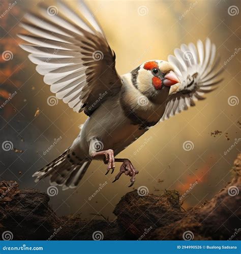 Zebra Finch Taeniopygia Guttata Stock Illustration Illustration Of