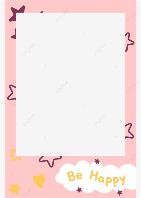 Be Happy Pink Photocall Polaroid Vector Photocall Polaroid Pink Photocall Png And Vector With