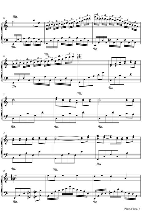 渡情 钢琴谱 钢琴曲谱