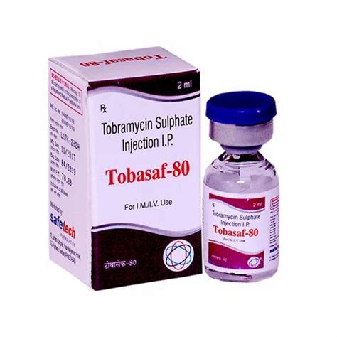 Tobasaf Tobramycin Sulphate Injection I P Packaging Type Box Packaging Size 2 Ml At Best