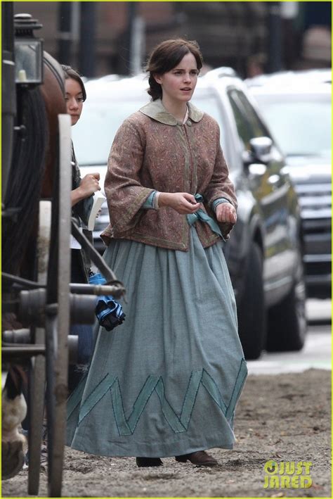 Emma Watson Dons Her Costume On Little Women Set Photo 1191386 Photo Gallery Just Jared Jr