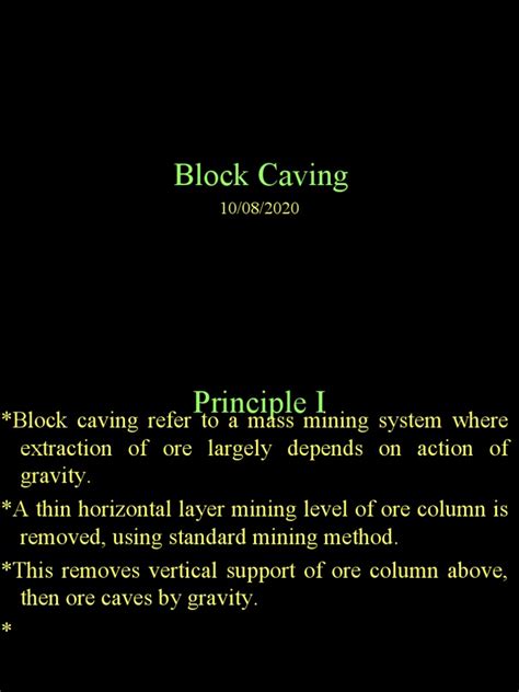 Block Caving Method Pdf Mining