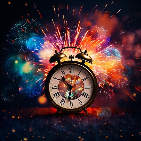 Premium Ai Image New Year Celebration Clock For Countdown Ai Generated