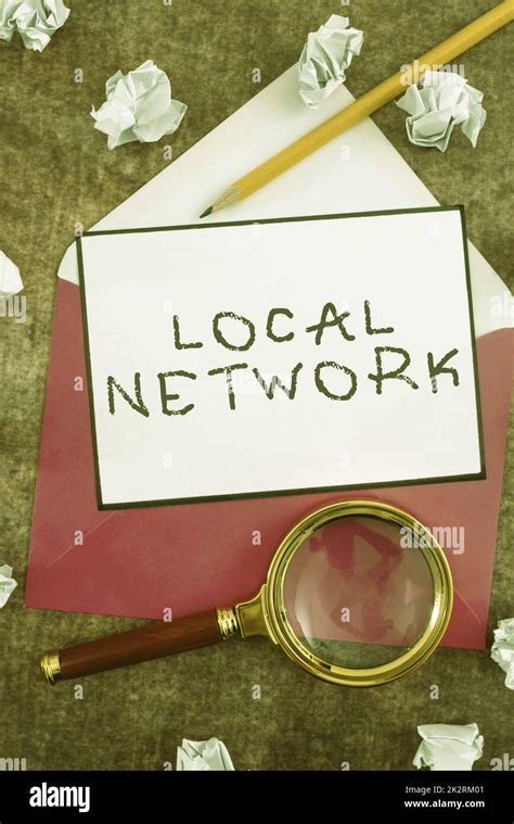 Inspiration Showing Sign Local Network Internet Concept Intranet Lan Radio Waves Dsl Boradband