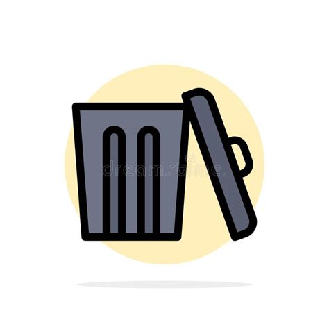 Ecology Environment Garbage Trash Abstract Circle Background Flat Color Icon Stock Vector