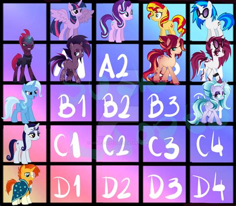 Grid Result A7 Oc X Princess Celestia By Sush Adopts On Deviantart