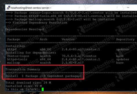How To Install Apache On Centos With Screenshots Rosehosting