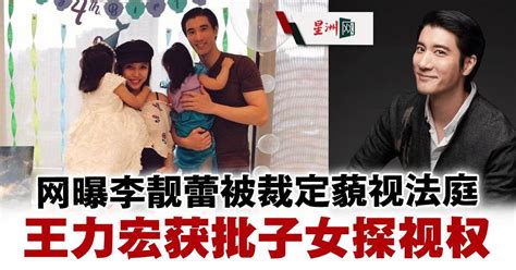 王力宏获批执行子女探视权 网曝李靓蕾被判藐视法庭 娱乐 国外娱乐 中港台 星洲网 Sin Chew Daily