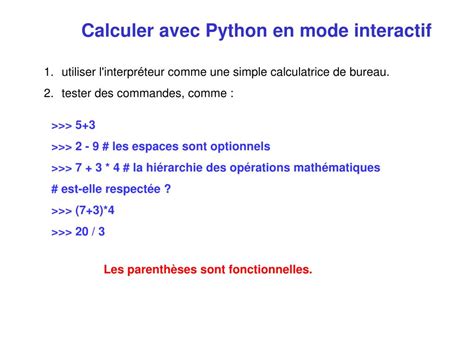 Ppt Découverte De La Programmation Sous Python Powerpoint