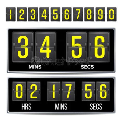 Flip Countdown Timer Vector Stock Vector 3603622 Crushpixel