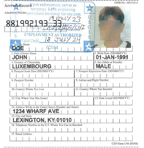Form I 9 Acceptable Documents Form For Jobs That Require Identification