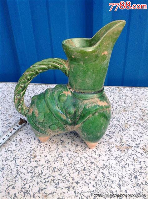 汉绿釉壶旧陶器老狼藏品【7788收藏收藏热线】