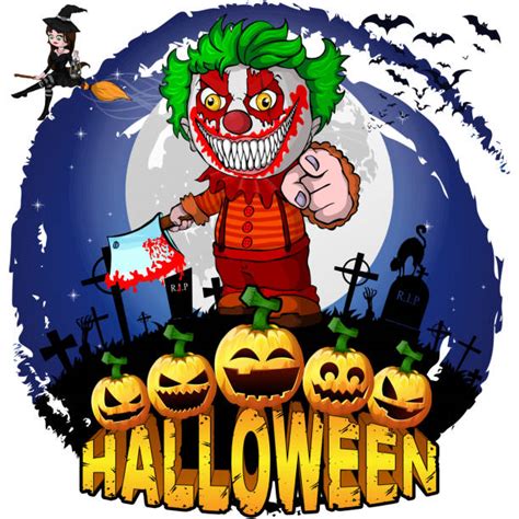 Dark Evil Clown Face Background Illustrations Royalty Free Vector