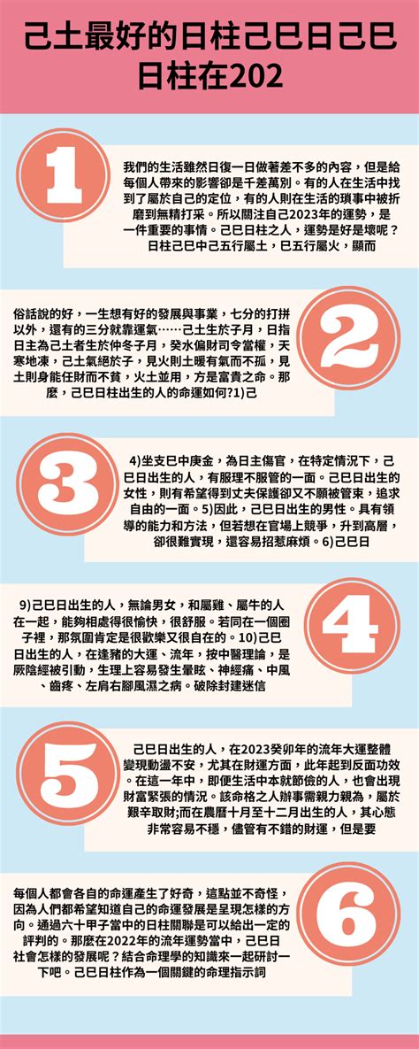 【風水己巳日】己土最好的日柱己巳日有火則貴 己巳日柱在2023癸卯年運勢兔年收入縮減需開源節流 己巳日柱命運解析己巳日柱出生男女八字命運