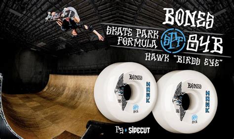 Bones Spf Hawk Bird P5 Sidecut 58mm 84b White Calstreets Boarderlabs