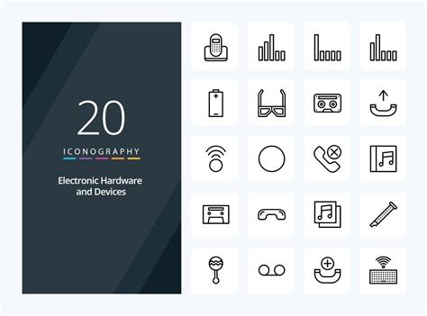 20 Devices Outline Icon For Presentation 19214504 Vector Art At Vecteezy
