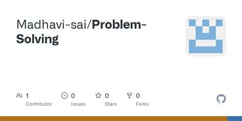 Github Madhavi Saiproblem Solving