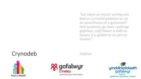 Yn Cefnogi Gofalwyr Ac Yn Cyflawni Dyletswyddau Newydd Yn Neddf