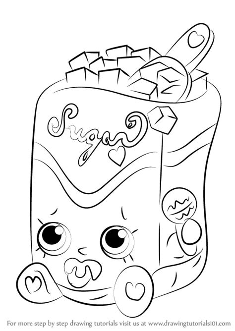 Learn How To Draw Sugar Lump From Shopkins Shopkins Step By Step
