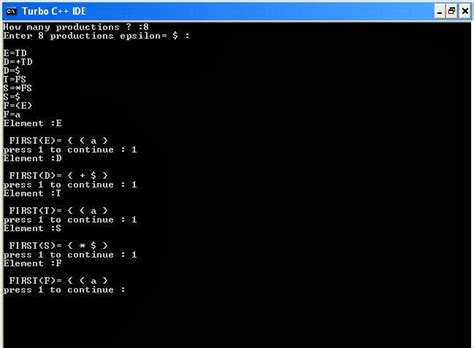 Crazy Web App Developer First Set Of A Given Grammar Using C Program