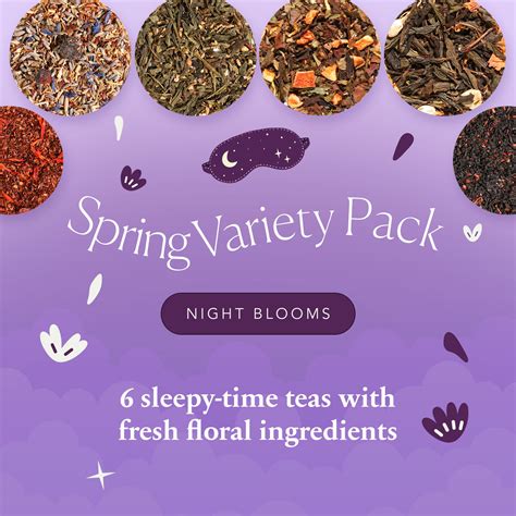 Spring Tea Variety Pack 6 Pack Variety Of Flavors Plum Deluxe Tea