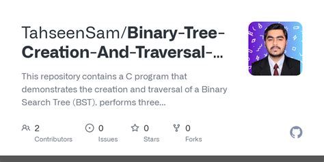 Github Tahseensambinary Tree Creation And Traversal In C This