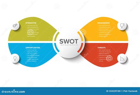Vector Swot Analysis Square Metaball Infographic Cycle Diagram Graph