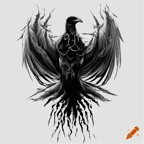 Raven Sketch Tattoo