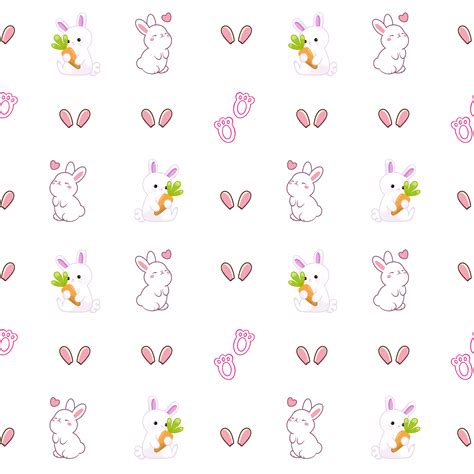 Whimsical Charm Of Cute Bunny Pattern Pattern Palate