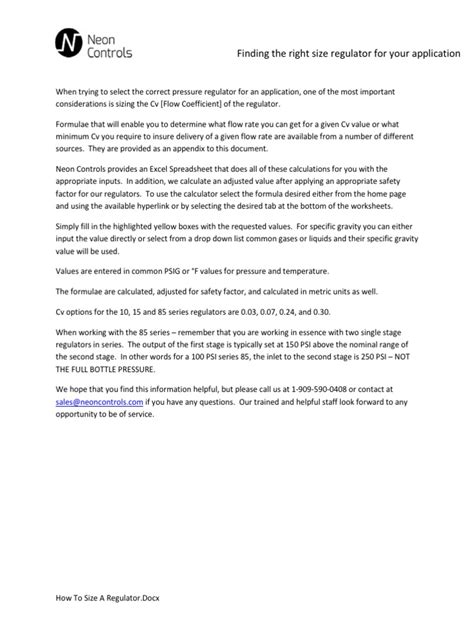 Selecting The Proper Pressure Regulator For Your Application A Guide