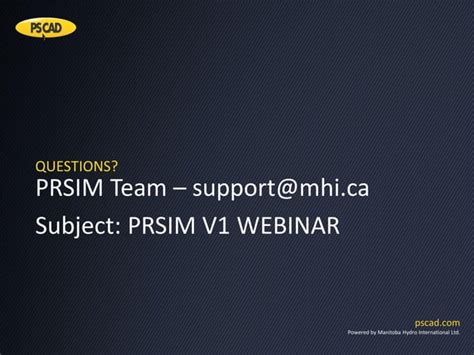Prsim Presentation Pscad V15presentation Pdf Technology And Computing