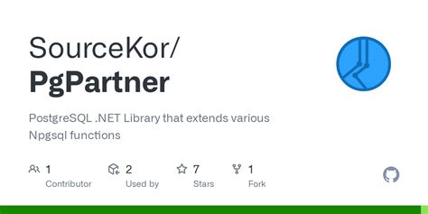 Github Sourcekorpgpartner Postgresql Net Library That Extends Various Npgsql Functions