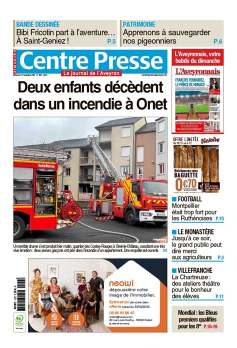 Centre Presse Aveyron N du novembre à télécharger sur iPad