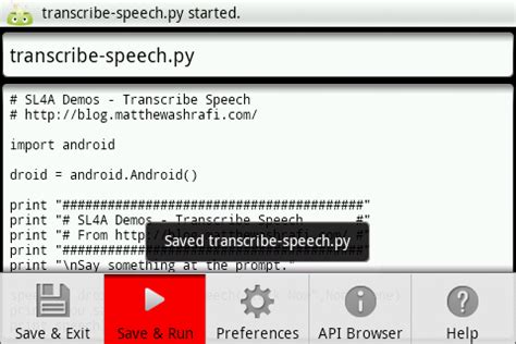 SL4A Speech Recognition And Transcription Matt Fenlon