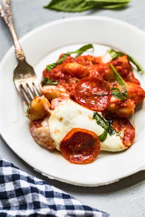 Pepperoni Pizza Gnocchi Bake Recipe The Cookie Rookie
