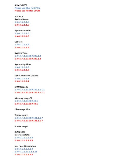 Snmp Oid Pdf Computer Engineering Information And Communications
