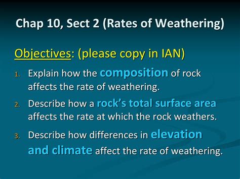 Chap 10 Sect 2 Rates Of Weathering Ppt Download