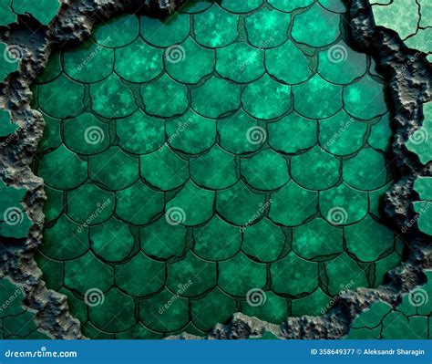 Procedural Dragon Scale Marble With Jade Green Hexagonal Tiles And Black Vein Borders Ideal For