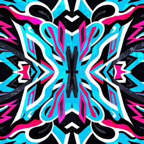 Ejemplo Psicod lico De La Textura Del Modelo Del Grunge De La Pintada Stock de ilustración