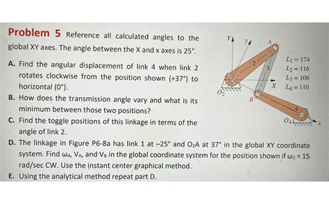 Solved Problem Reference All Calculated Angles To The Chegg