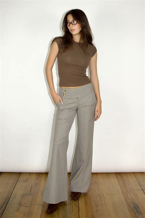 Scg Made Evelyn Low Rise Striped Trousers Fashion Outfits Work