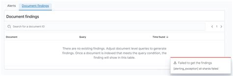 [bug] failed to get findings exception for per document monitor · issue