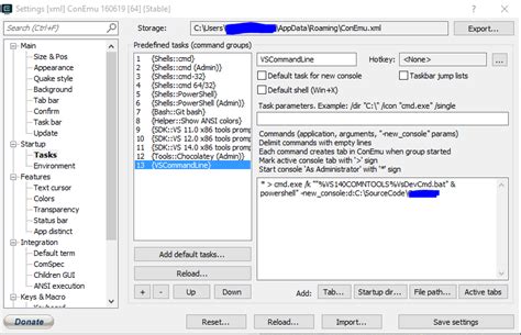 Visual Studio 2015 Trying To Add Developer Command Prompt For VS2015