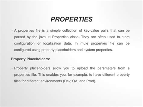 Using Properties In Mule Ppt