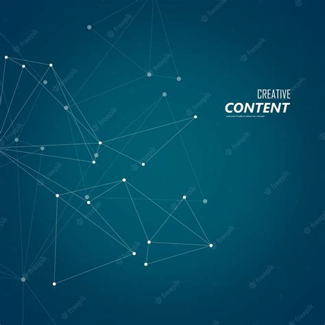 Premium Vector Abstract Connection Structure On Dark Background With Connecting Dots And Lines